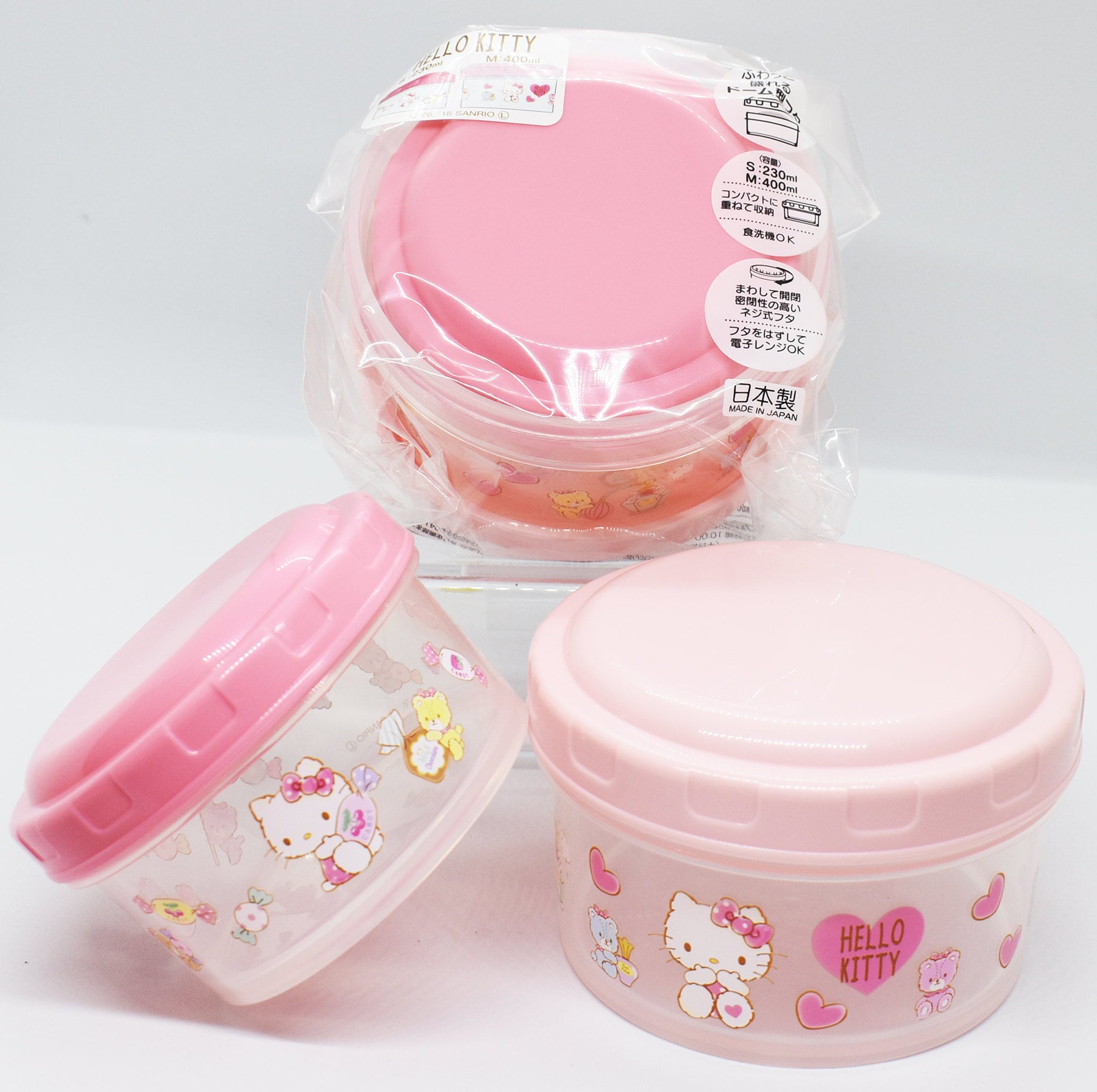2-PC CONTAINER SET HELLO KITTY - MADE IN JAPAN | Itadakimasu Hawaii